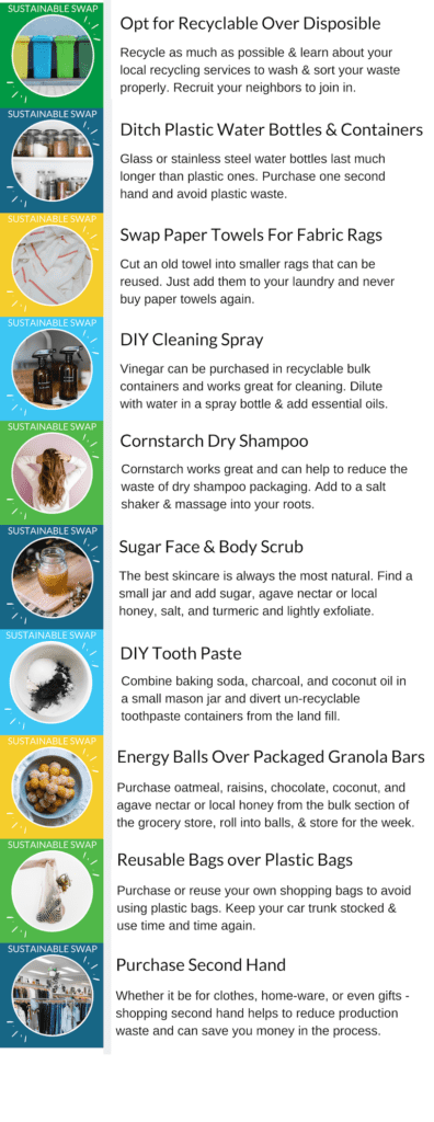 sustainable swap infographic - IDEAS For Us